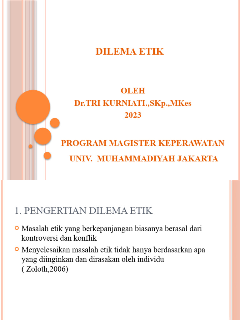 Kasus Dilema Etik | PDF | Pengembangan Diri