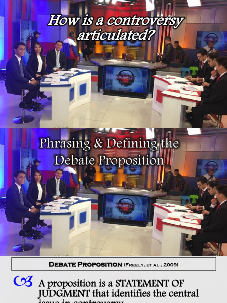 Phi104 Lesson 5 Phrasing and Defining The Debate Proposition | Download Free PDF | Proposition ...