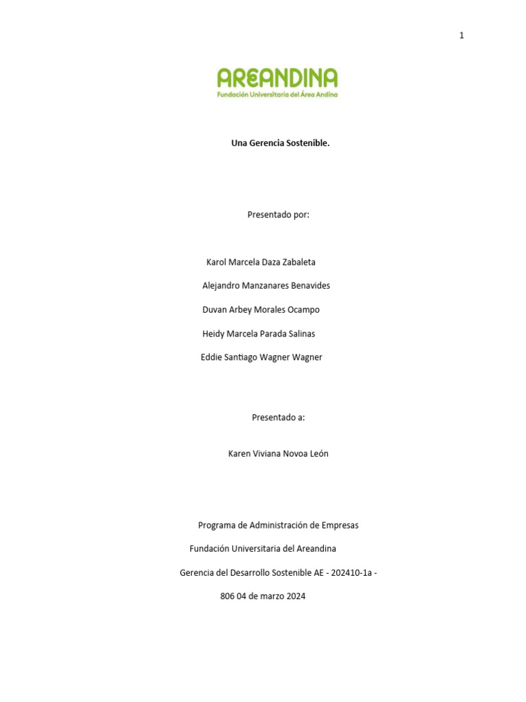 Gerencia Del Desarrollo Sostenible Eje 4 Descargar Gratis Pdf