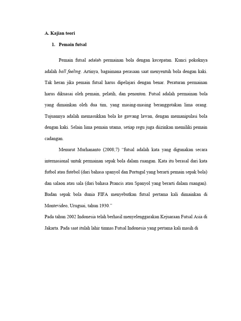 Refrensi Bab 2 Futsal | PDF