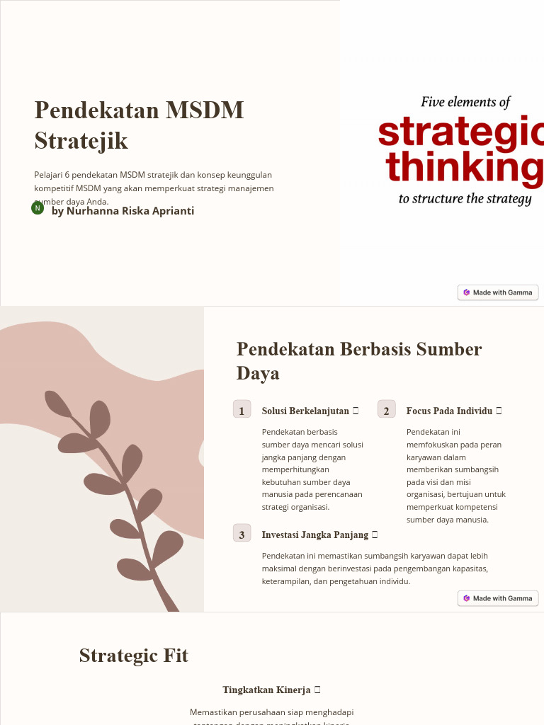 P3-5 Pendekatan MSDM Stratejik | PDF | Bisnis