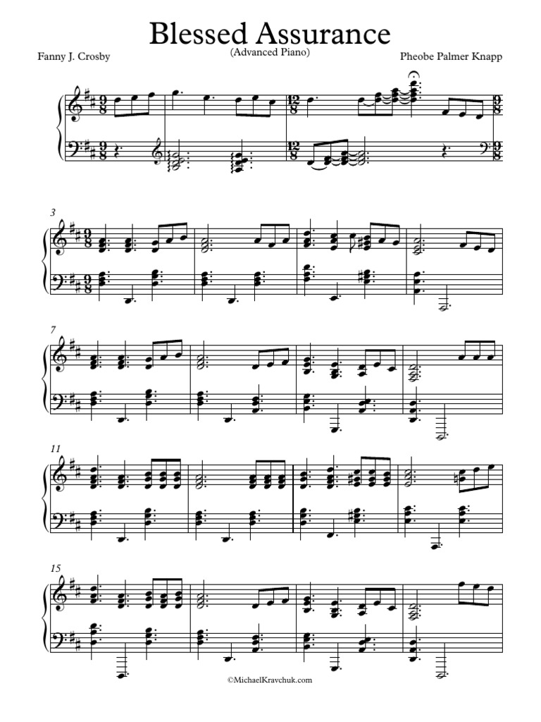 Blessed Assurance Advanced Full Score - 1 1 | PDF