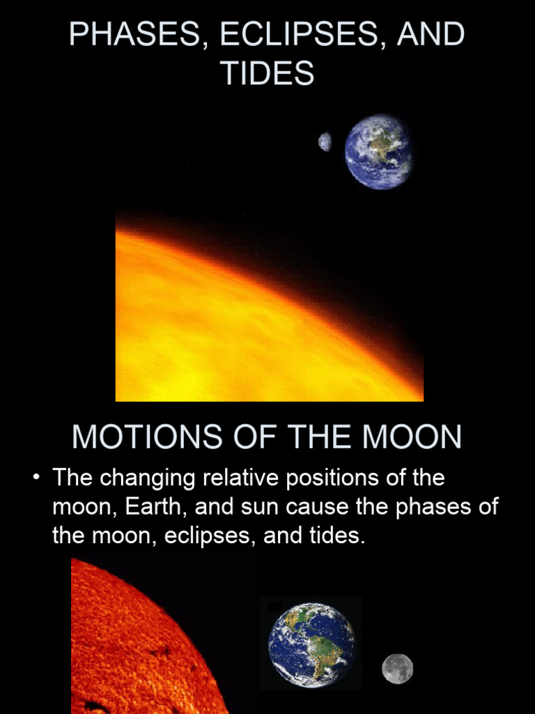 Phases Eclipses and Tides | Download Free PDF | Solar Eclipse | Moon