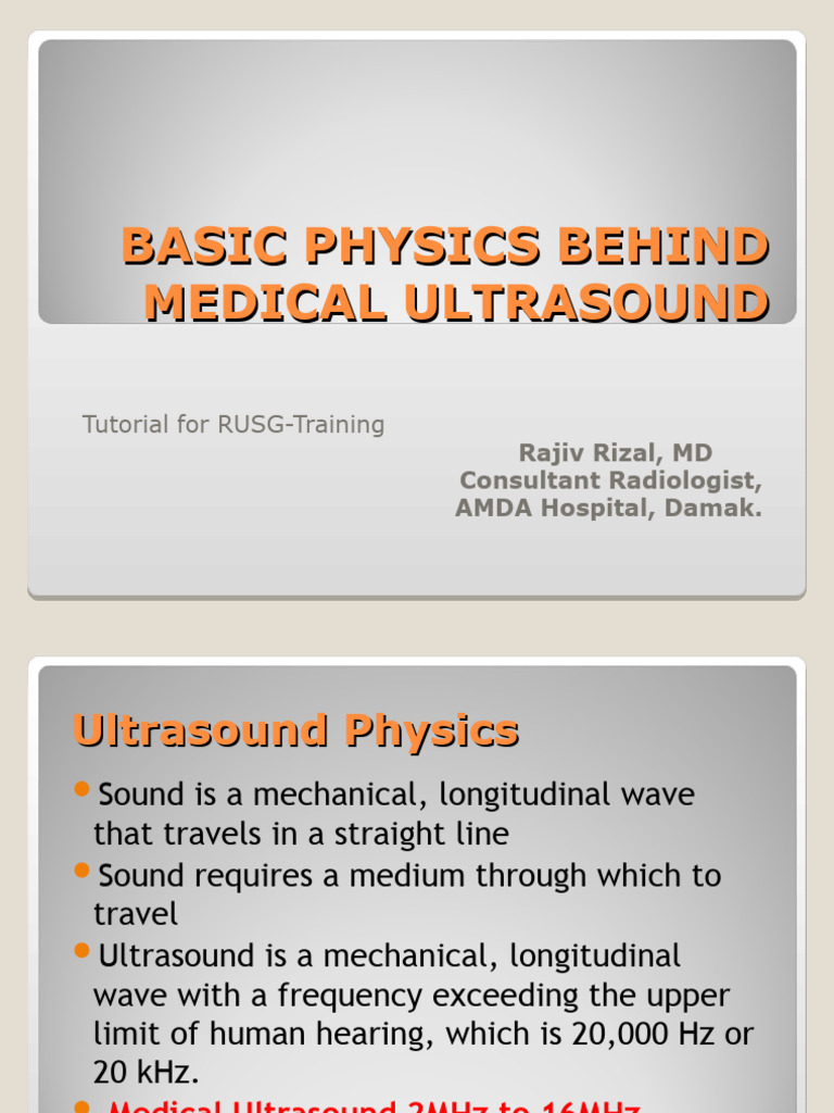 Basic Physics of Ultrasound | PDF | Hertz | Ultrasound
