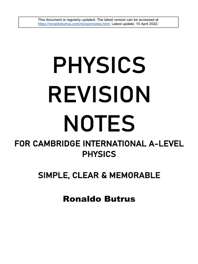A-Level Physics | PDF | Atomic Nucleus | Waves