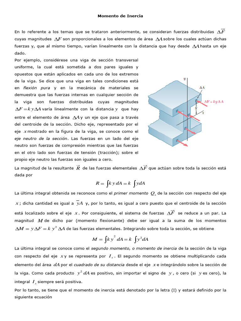 4.4. Momento - de - Inercia | PDF | Viga (Estructura) | Mecanica clasica
