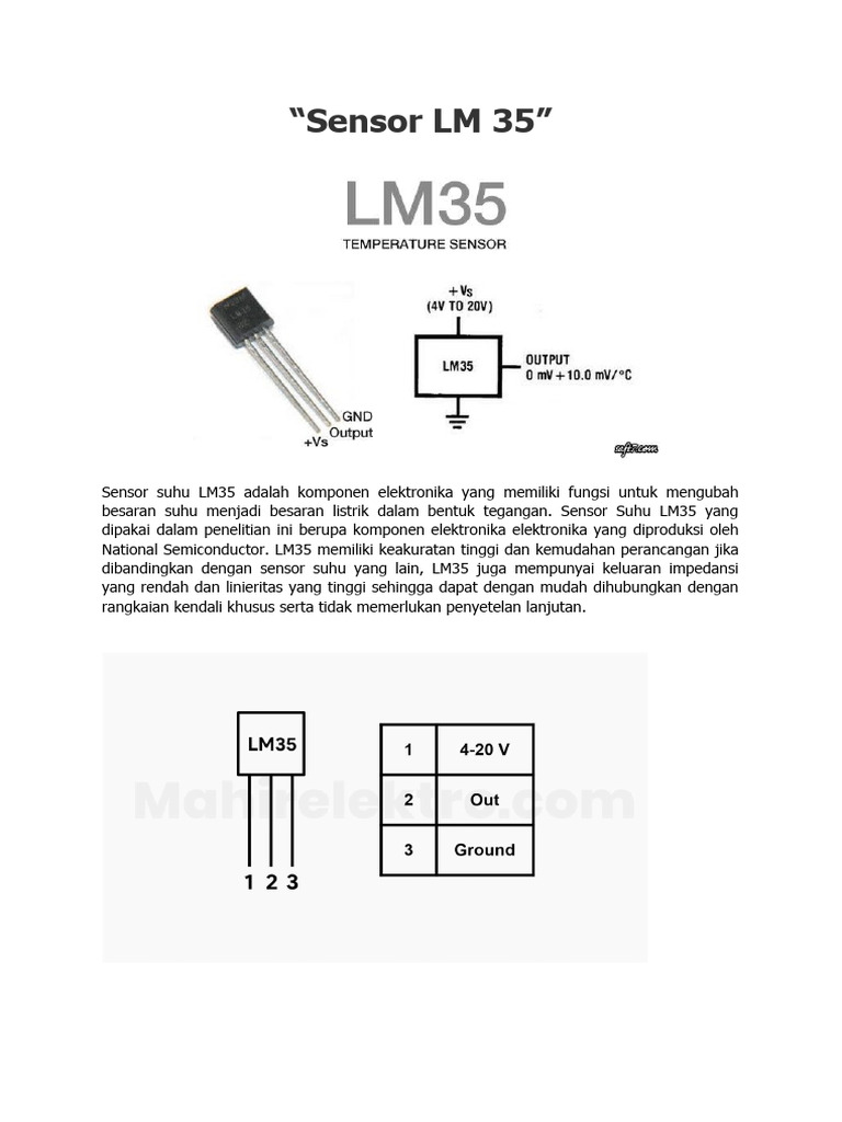 Materi Sensor Suhu LM35 - Dimas XII Meka | PDF