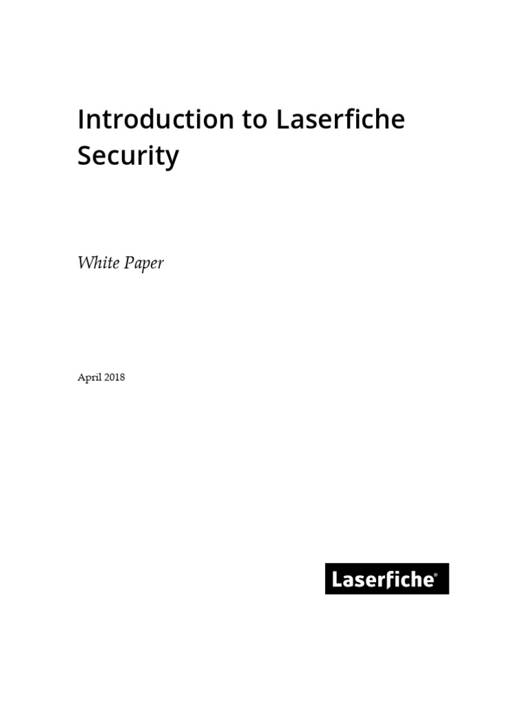 Introduction To Laserfiche Security | PDF | User (Computing) | Classified Information