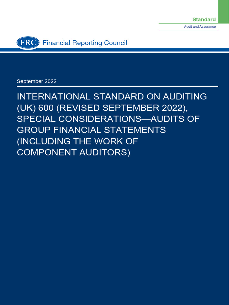 ISA (UK) 600 (Revised September 2022) - Feedback Statement | PDF ...