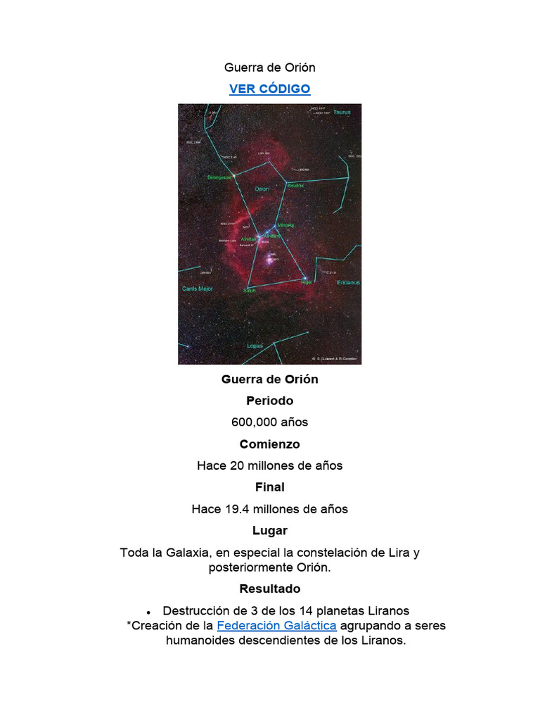 Guerra de Orión | PDF | Cometa | Tierra