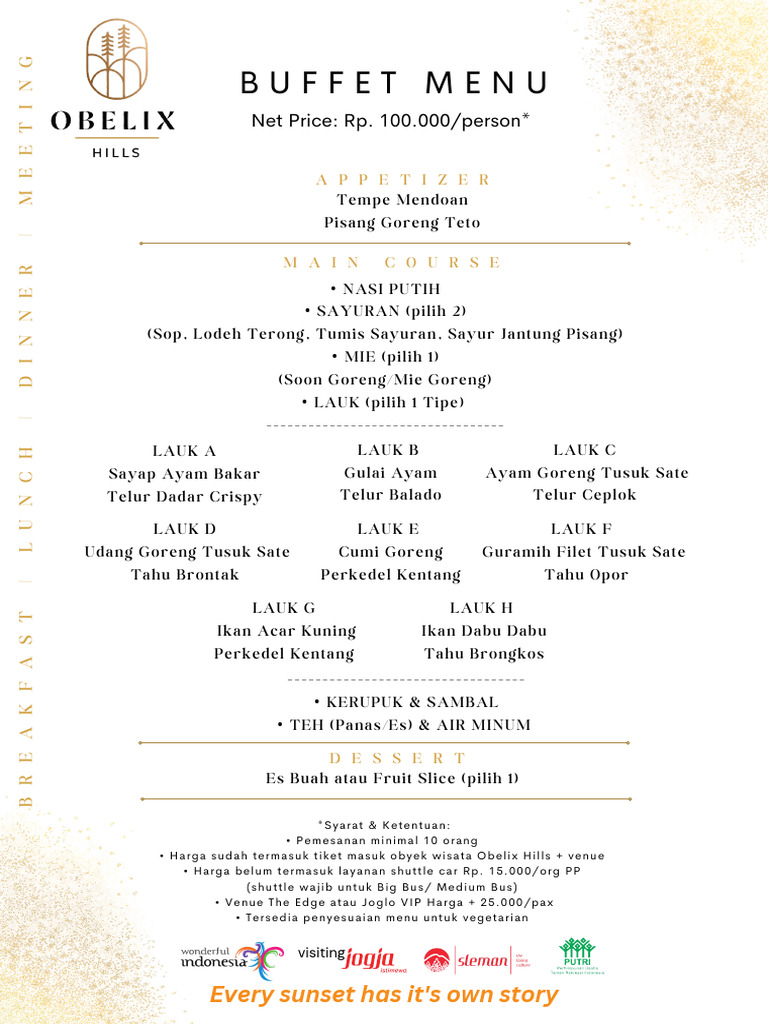 Menu Reservasi Reguler OBELIX HILLS-1 | PDF | Food And Drink | Indonesia