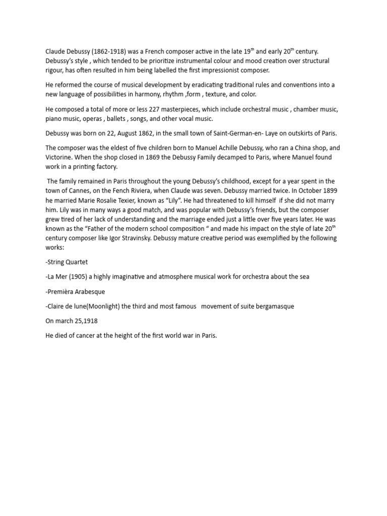 Debussy Orig | PDF | Art | Poetry