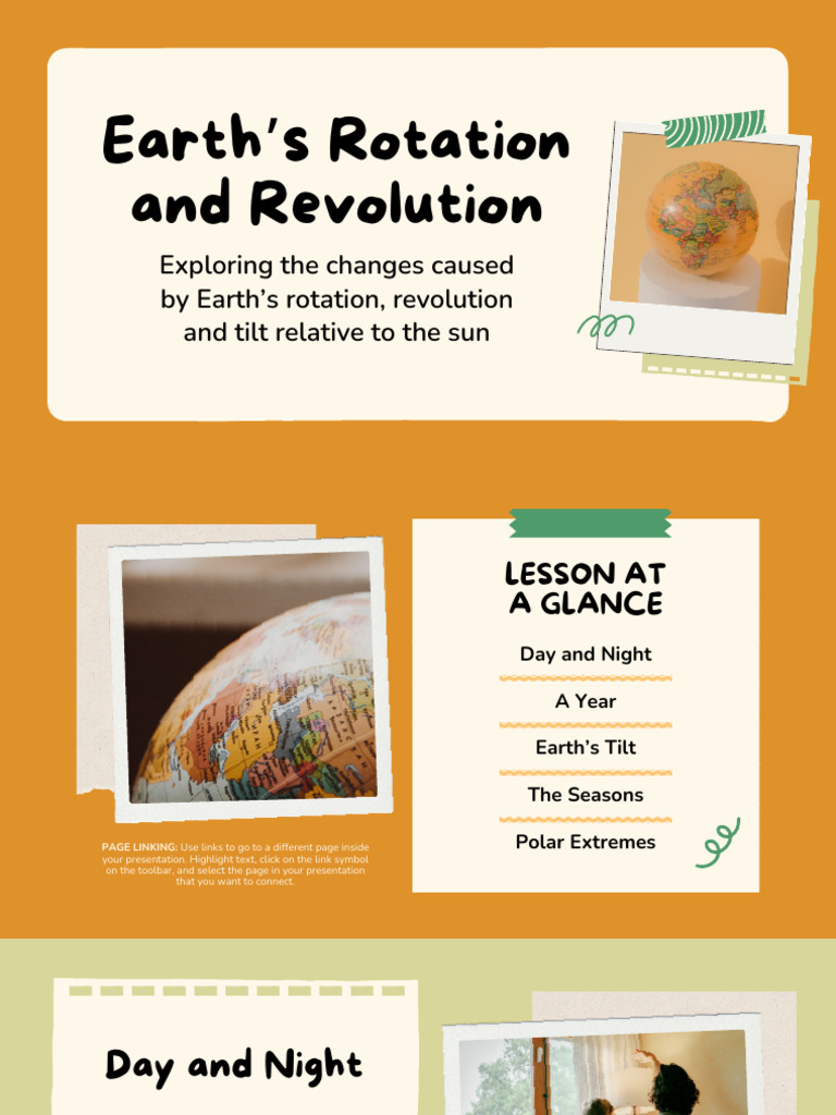 Earth's Rotation and Revolution Education Presentation in Yellow Green ...