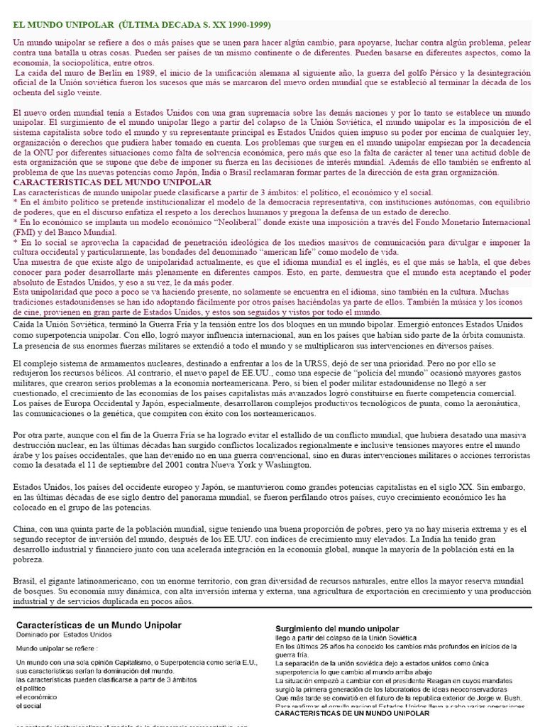 El Mundo Unipolar | Descargar gratis PDF | Naciones Unidas | Relaciones ...