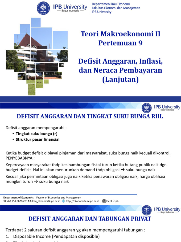 Pertemuan 9. Defisit Anggaran, Inflasi, Dan Neraca Pembayaran (2) | PDF
