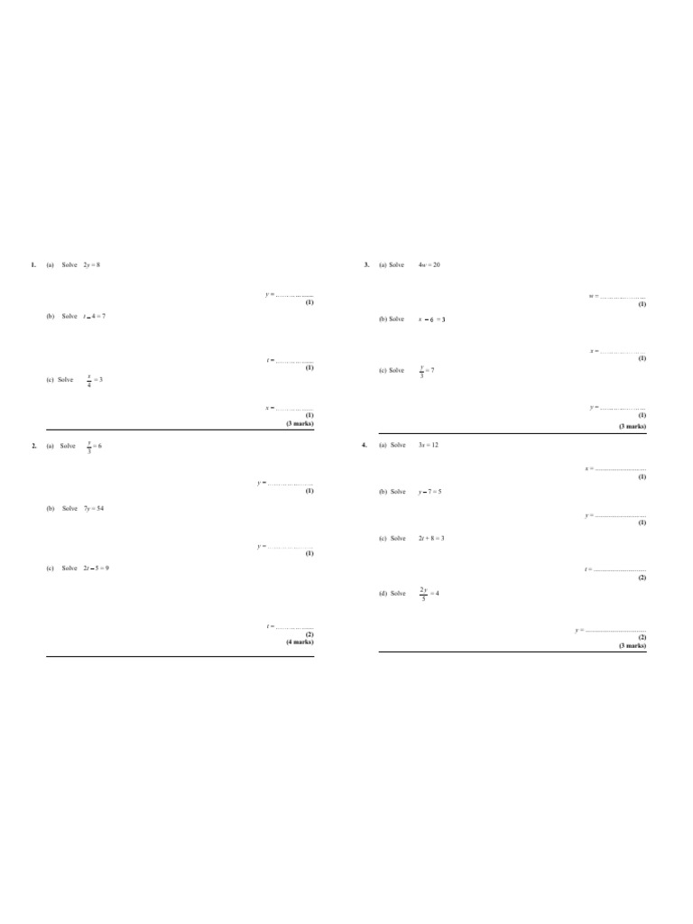 Algebraic Equation Solutions Guide | PDF | Mathematics | Algebra