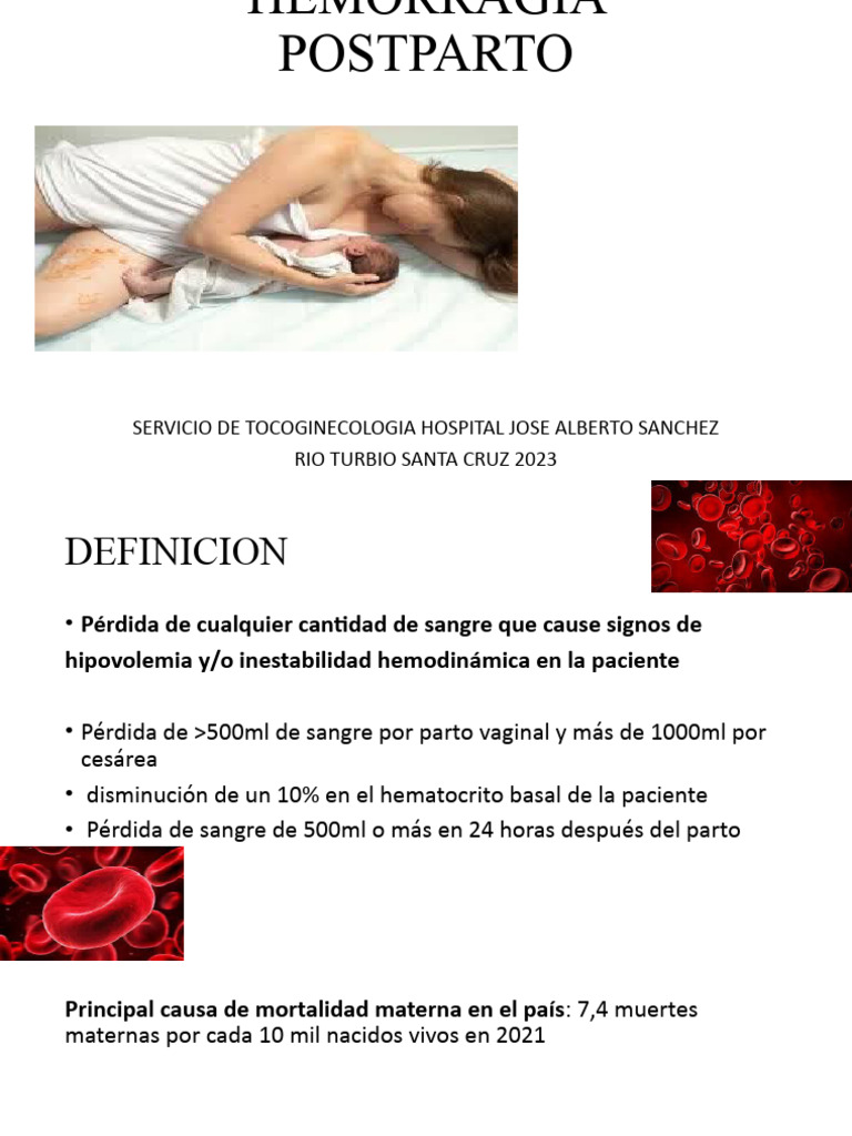 HEMORRAGIA POSTPARTO | PDF | Parto | Enfermedades y trastornos