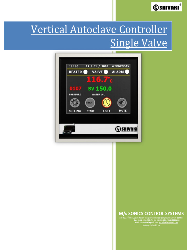 Horizontal Autoclave Controller Single Triple Valve | PDF | Vacuum Tube ...