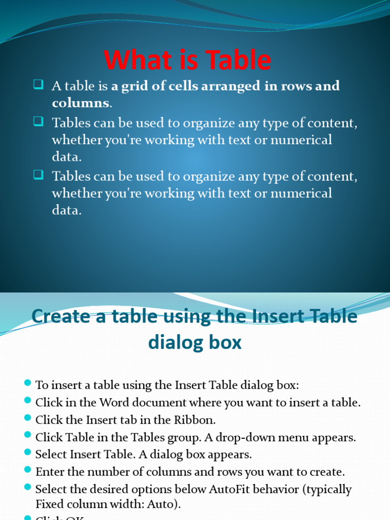 What Is Table | Download Free PDF | Menu (Computing) | Software