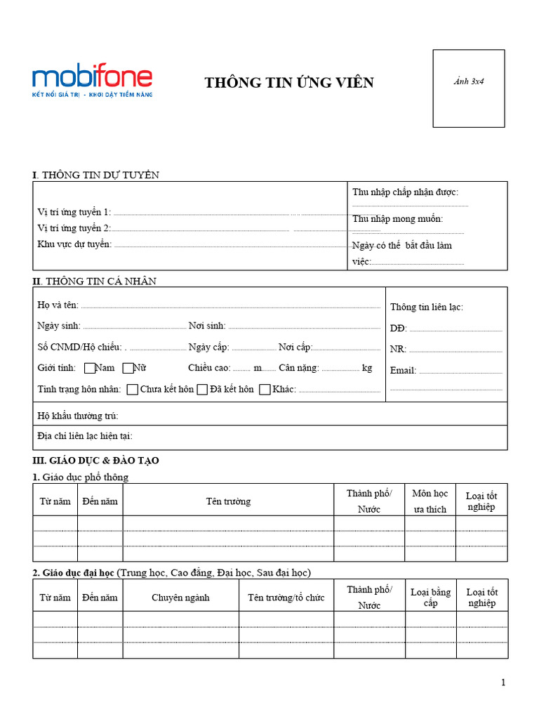 MobiFone - Thông Tin NG Viên | PDF