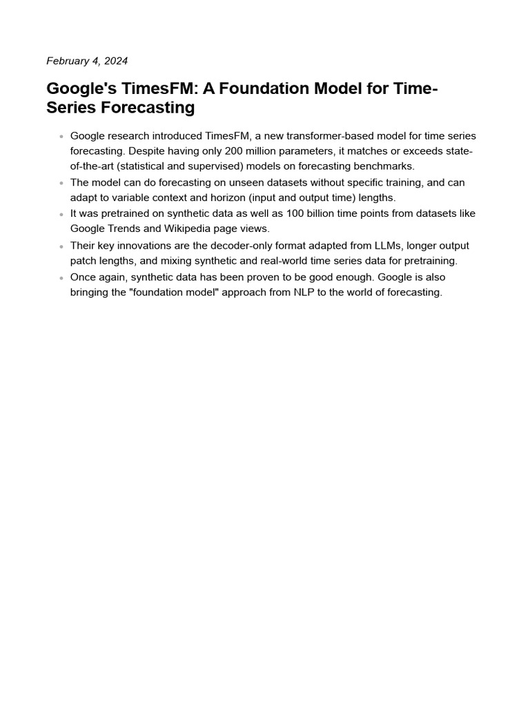 AI Report 9-TimesFM-04 02 | PDF