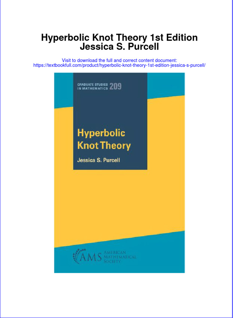 Full Chapter Hyperbolic Knot Theory 1St Edition Jessica S Purcell PDF ...