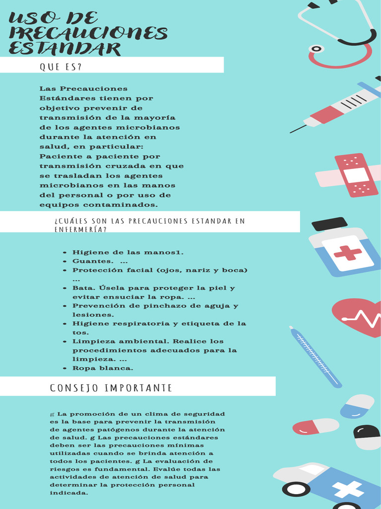 Uso de Precauciones Estandar | PDF | Lavado de manos | Higiene