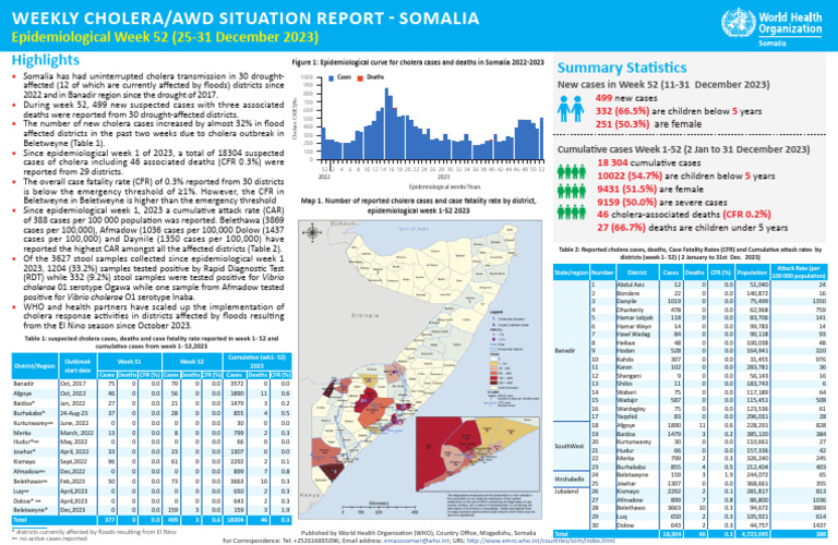 Cholera-infographic-week-52-2023 | PDF | Cholera | Epidemiology