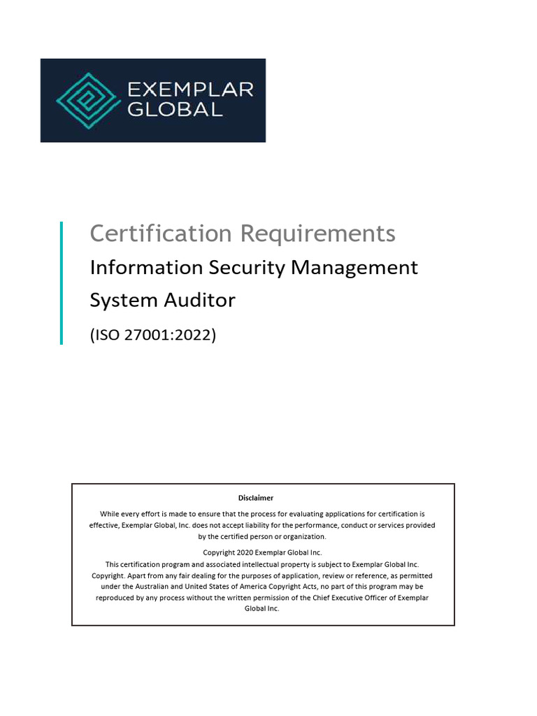 PCD14 ISMS Certification Requirements January 2023 | Download Free PDF | Audit | Certification