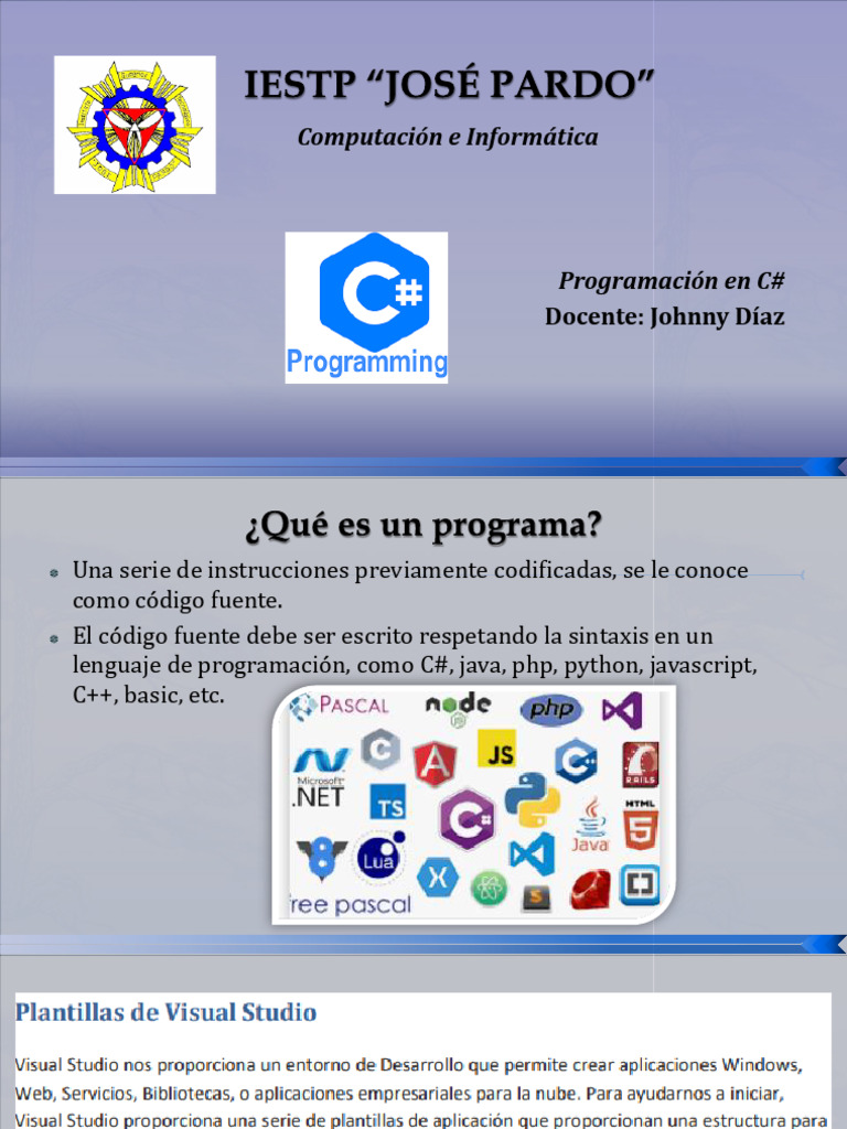 Clase1c Pdf C Sharp Lenguaje De Programación Lenguaje De Programación 