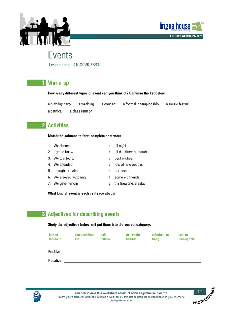 IELTS Speaking Part 2: Events Guide | PDF | Cognition
