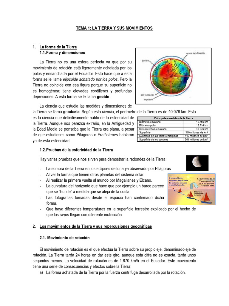 La Tierra y Sus Movimientos | PDF | Ecuador | Tierra