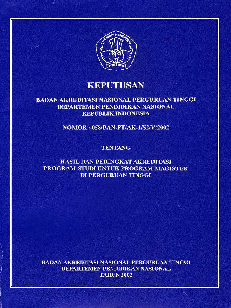 Akreditasi S2 IBLAM Tahun 2002-2005 - Compressed | PDF