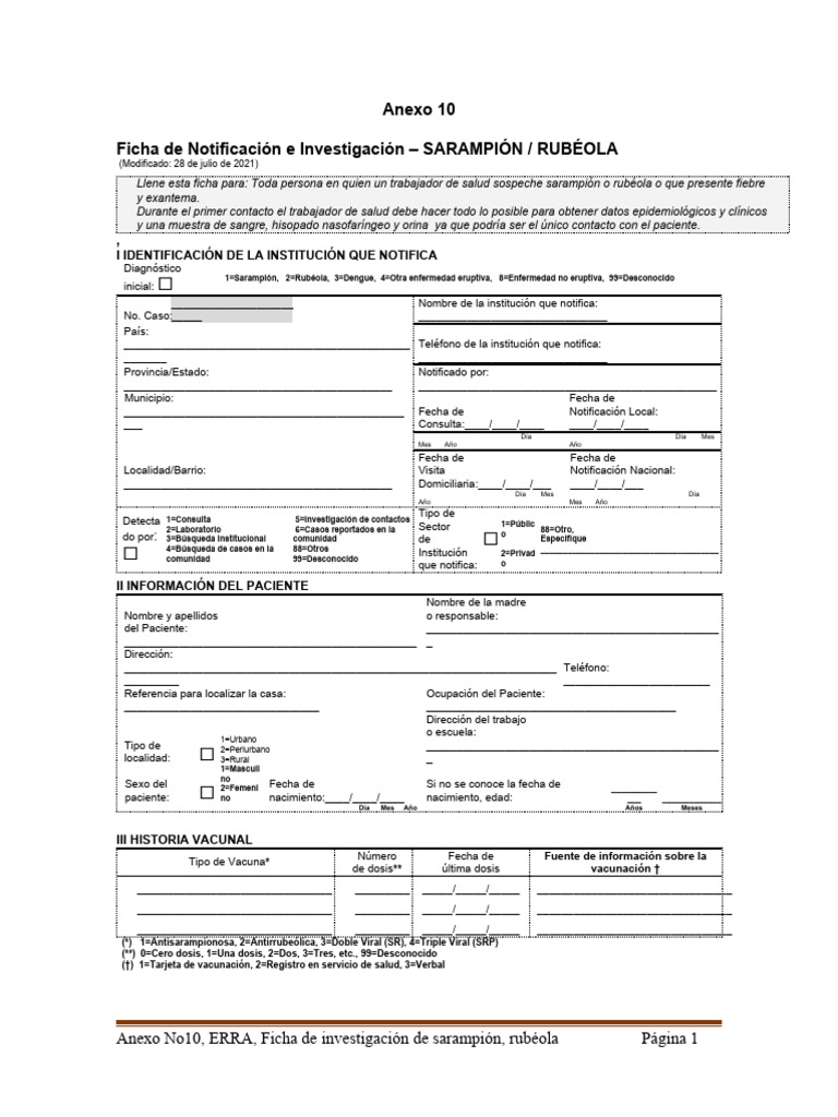 Anexo 10 | PDF | Sarampión | Vacunas