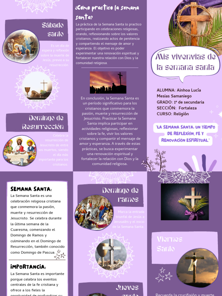 Triptico de Religion | PDF | Pascua de Resurrección | Jesús