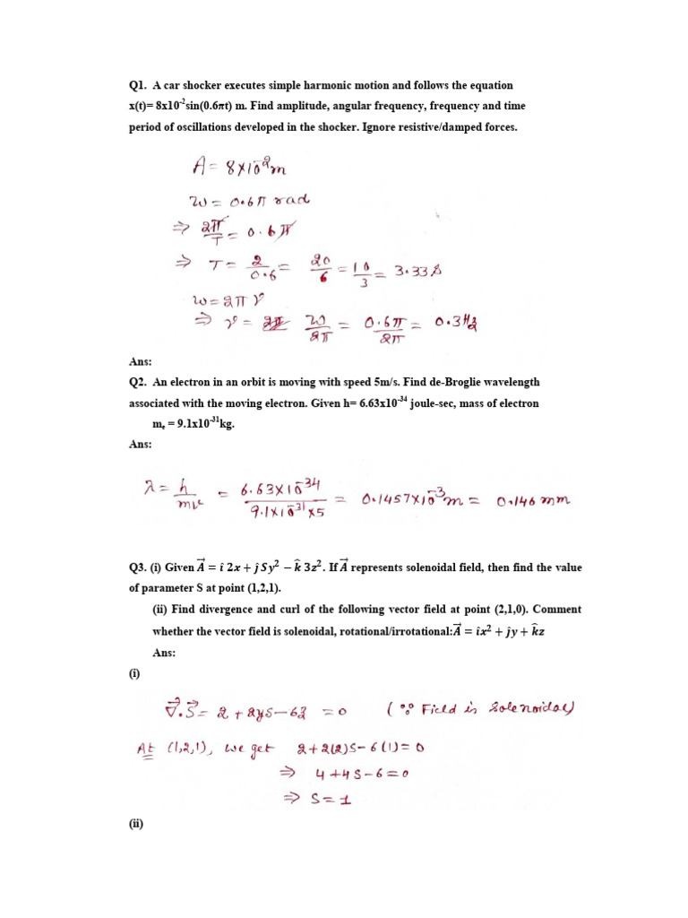 Physics Problems on Harmonic Motion and Waves | PDF | Electron | Superconductivity