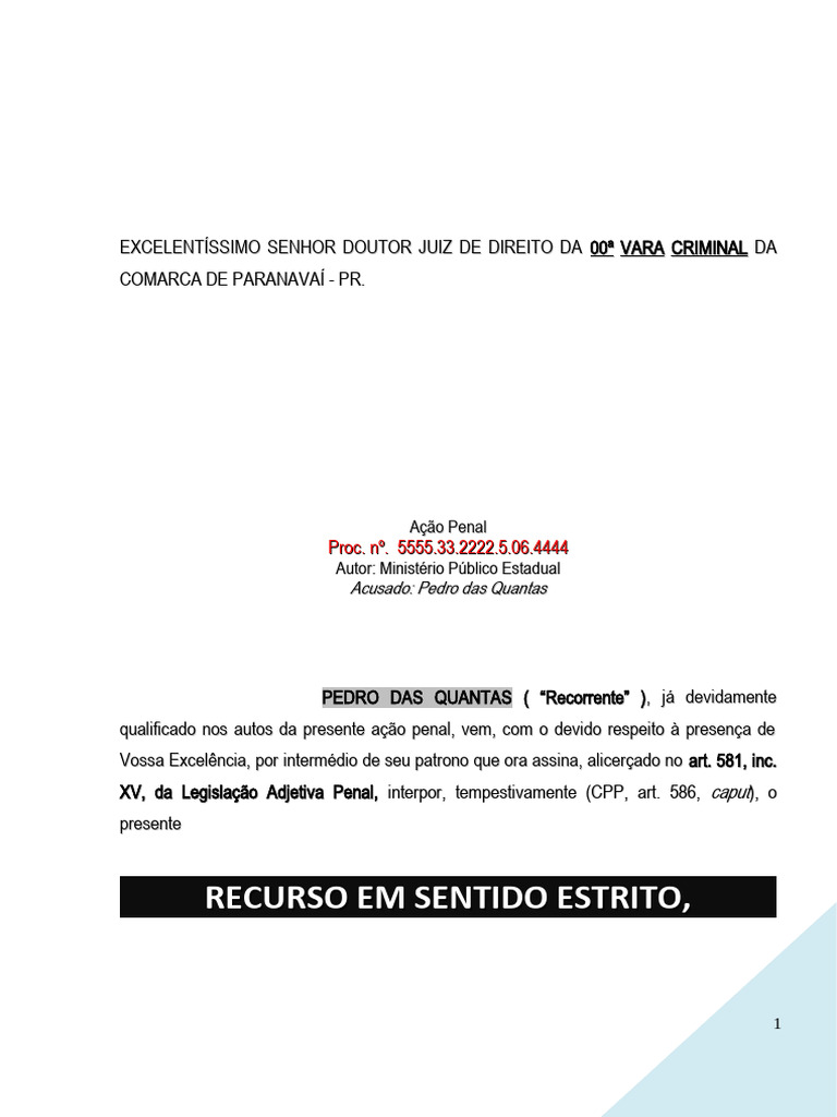 Modelo - 517 - Site - Recurso - Sentido - Estrito - Apelacao ...