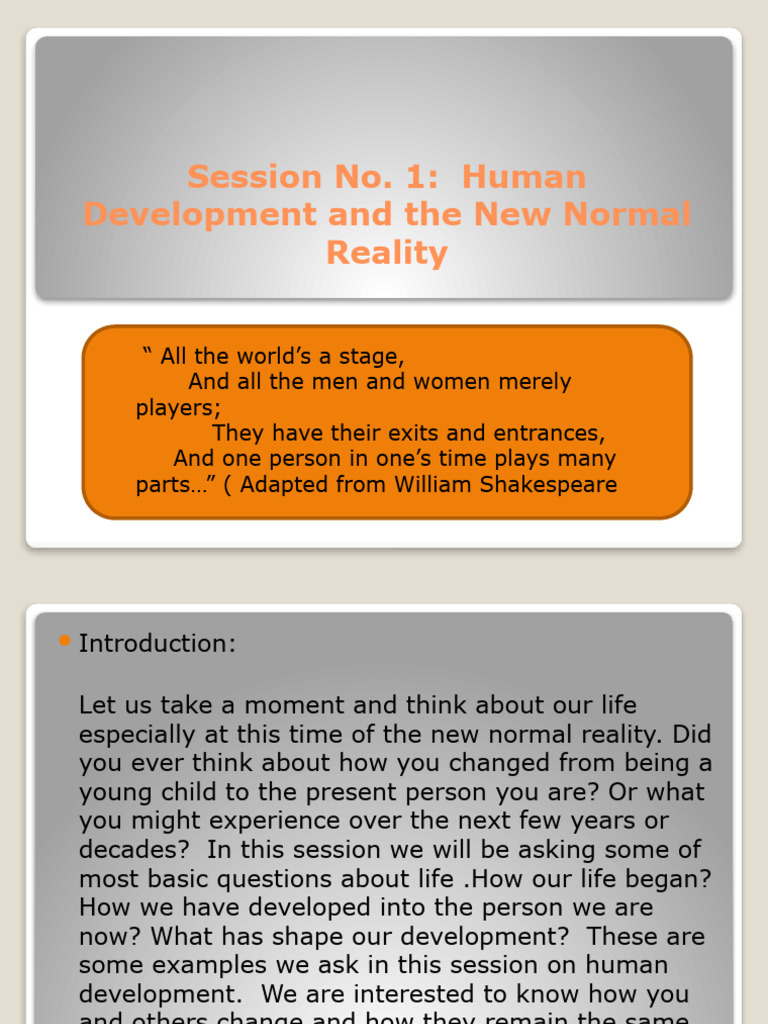 Human Development in the New Normal | PDF | Thought | Emotions