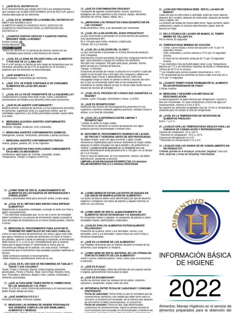 Proyecto Triptico H 2022 Nmx-2018 ZM | PDF | Alimentos | Agua