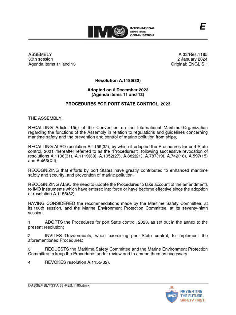 PSC 2023 | PDF | Water Transport | Shipping