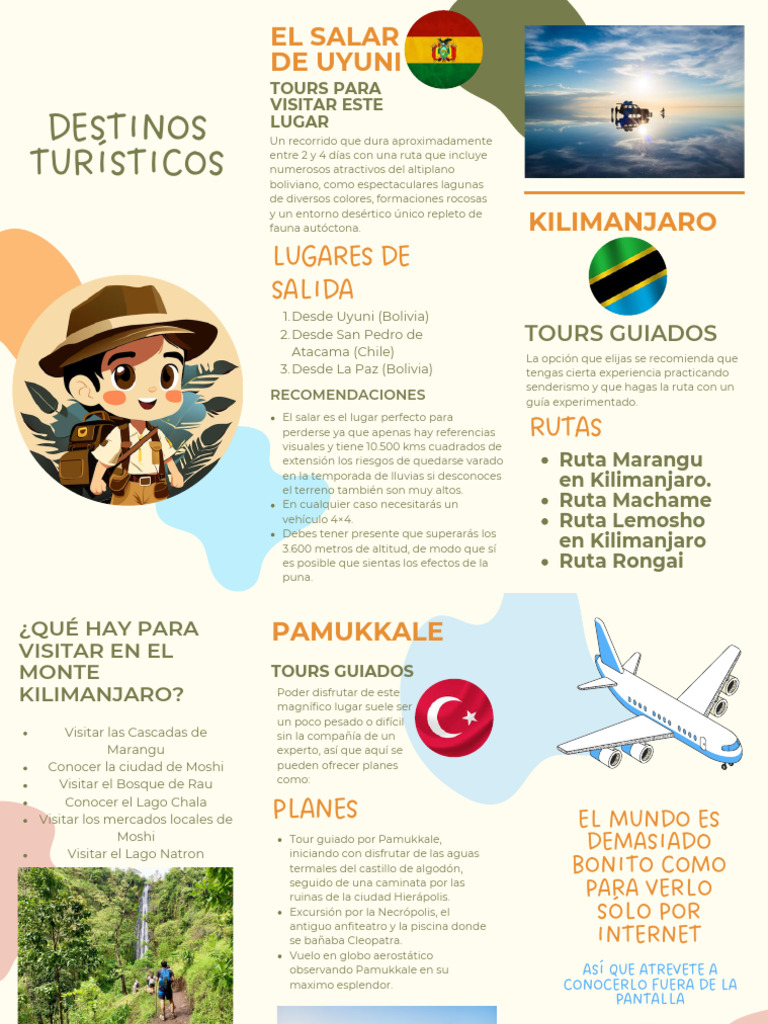 Folleto Destinos Turisticos | PDF