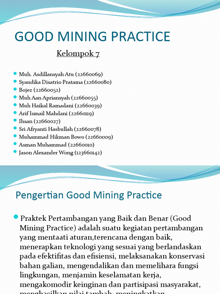 Good Mining Practice | PDF