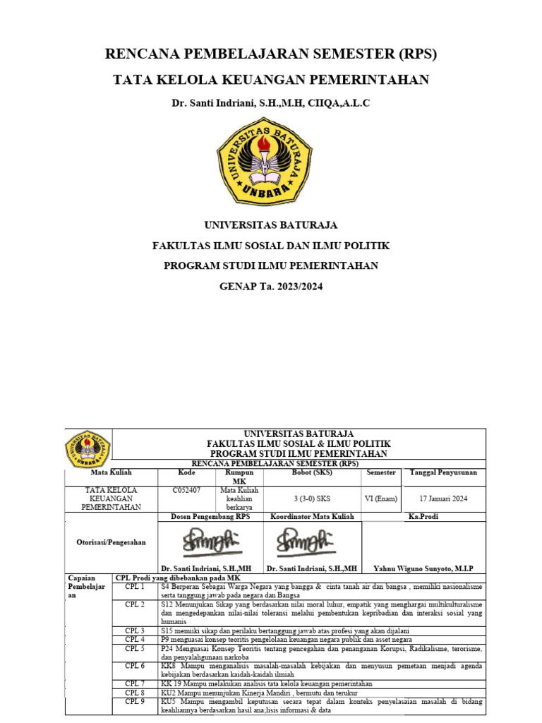 Rps Oke Tata Kelola Pem Cetak | PDF | Bisnis
