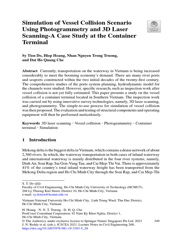 Vessel Collision Simulation with 3D Scanning | PDF | 3 D Computer ...