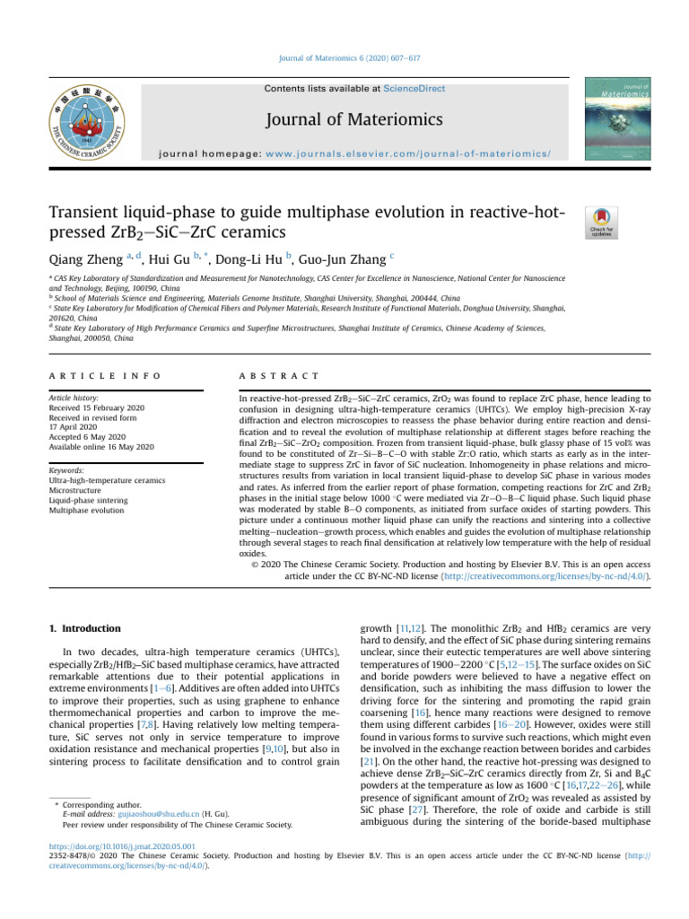 Transient Liquid Phase To Guide Multiphase Evolution in Re 2020 Journal ...