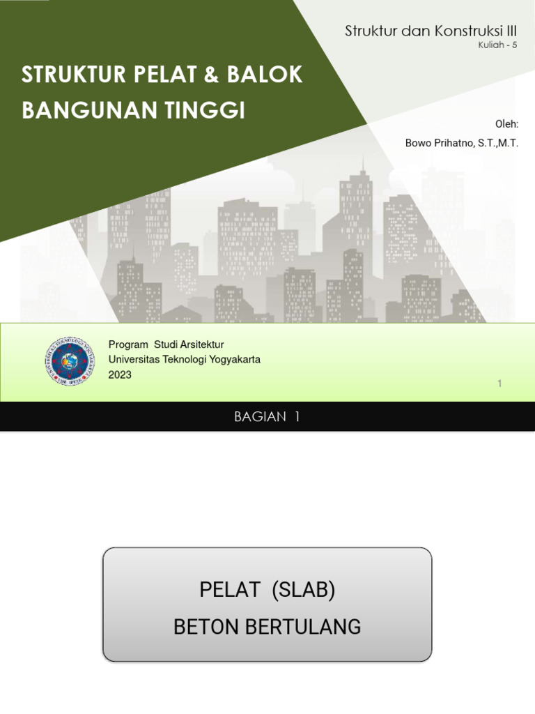 SK3 05 - Struktur Balok Bangunan Tinggi (2023) BOWO-1 | PDF