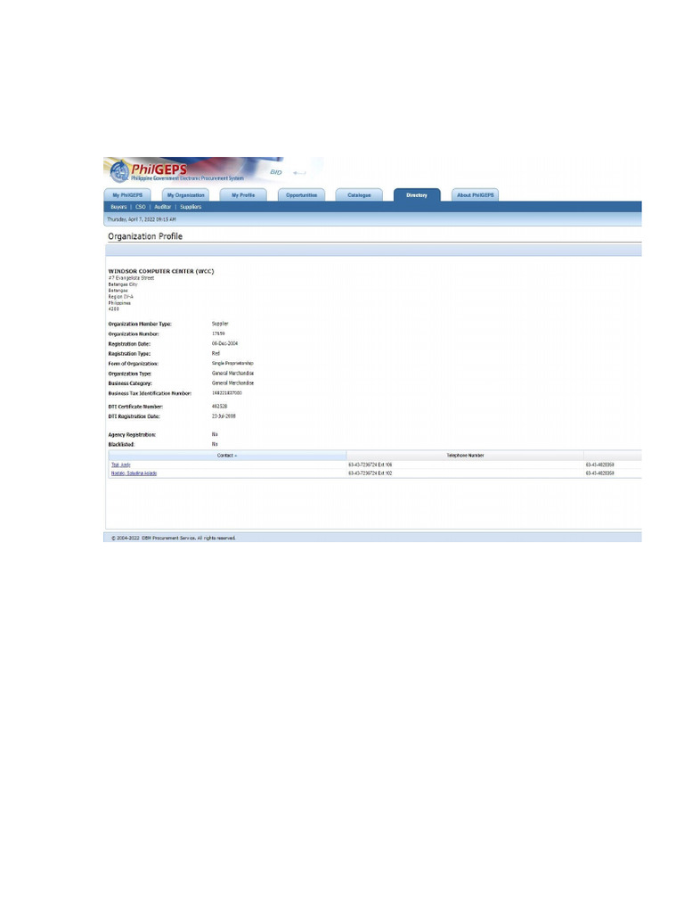 Philgeps Windsor | PDF