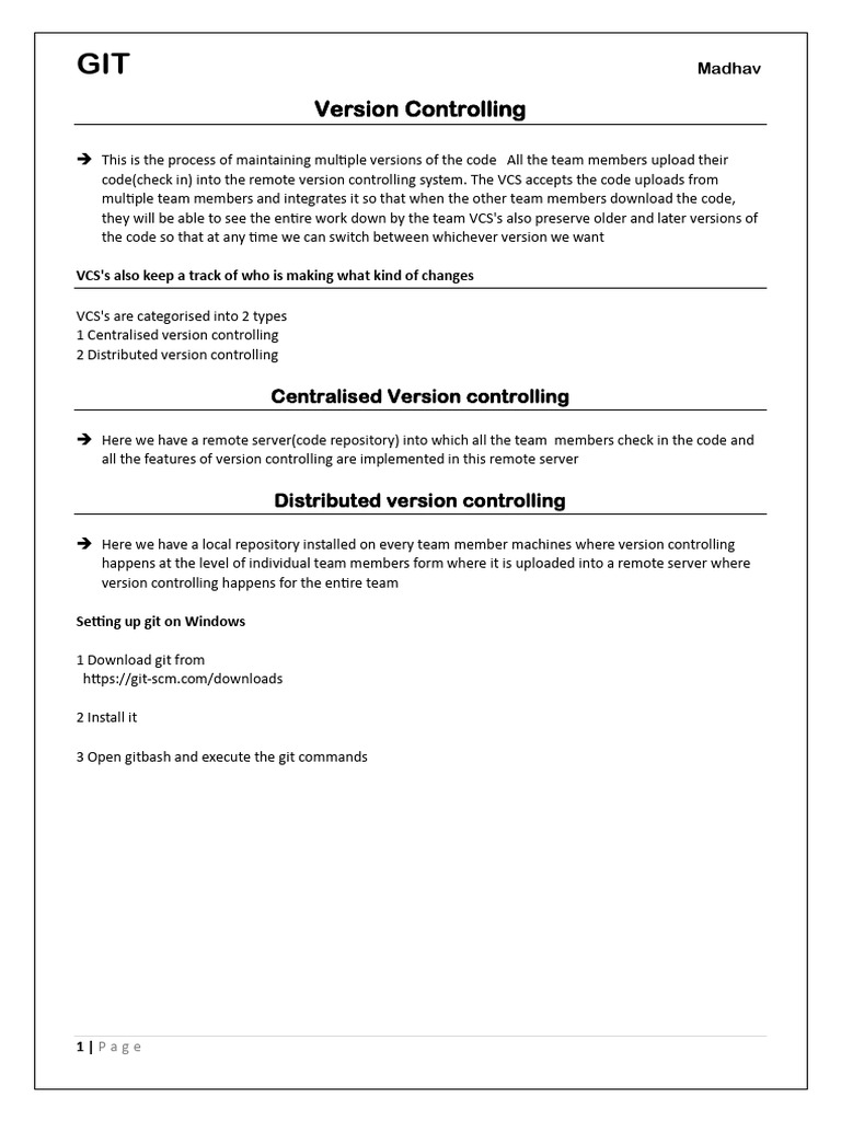 Centralised Version Controlling | PDF | Version Control | Software