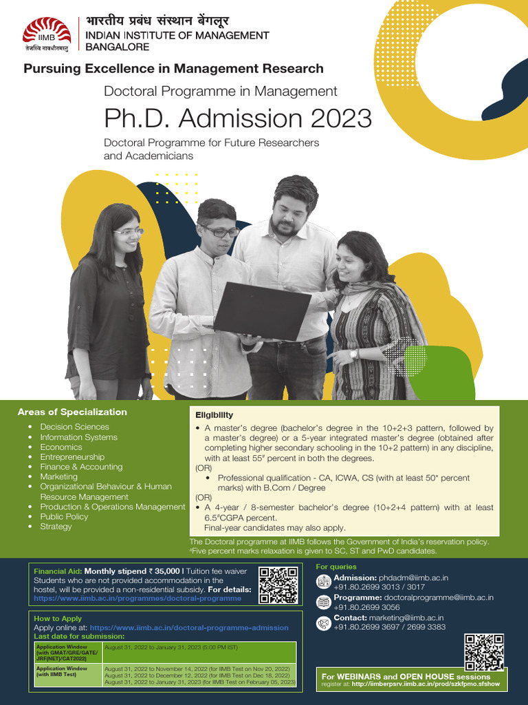 PhD Brochure 2023 | Download Free PDF | Doctor Of Philosophy | Academic ...