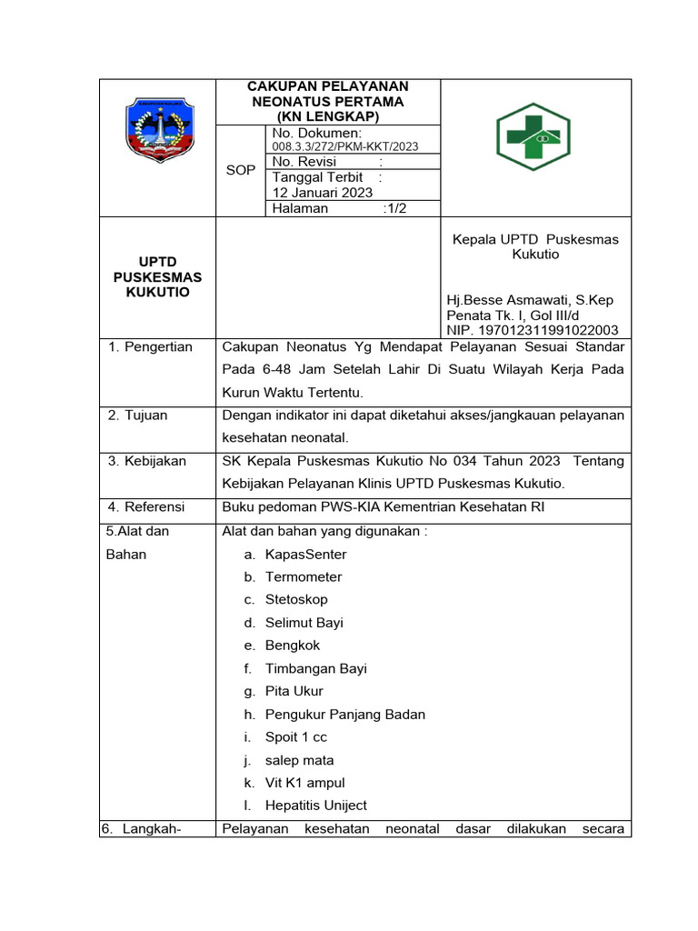 Sop KN Lengkap | PDF